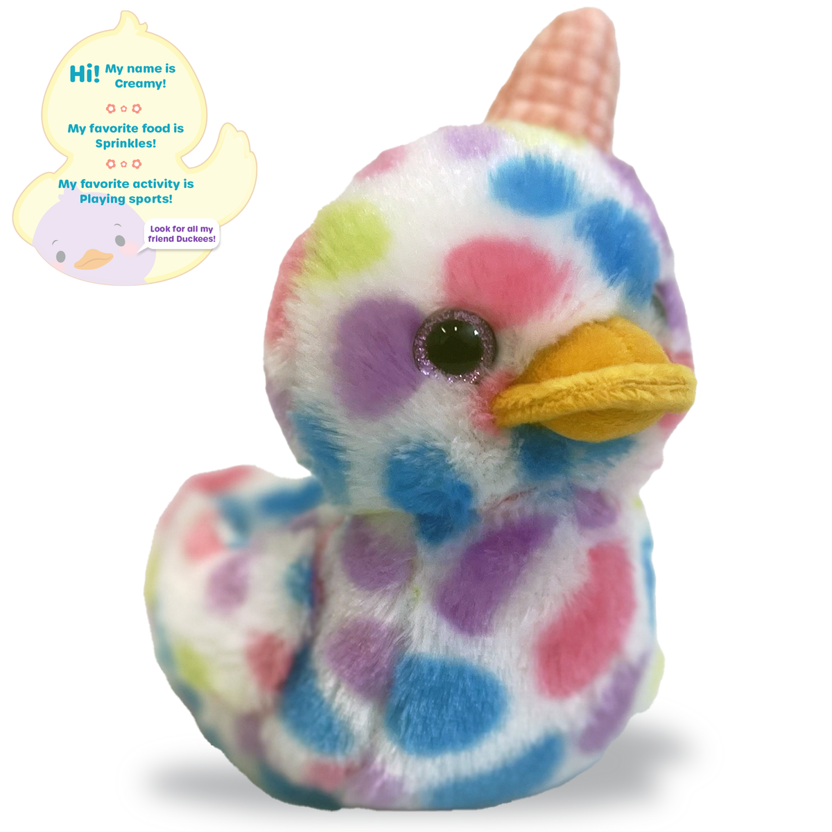 Duckee Creamy Ice Cream 7" Plush - Cute Duck Stuffed Animal | Beverly ...