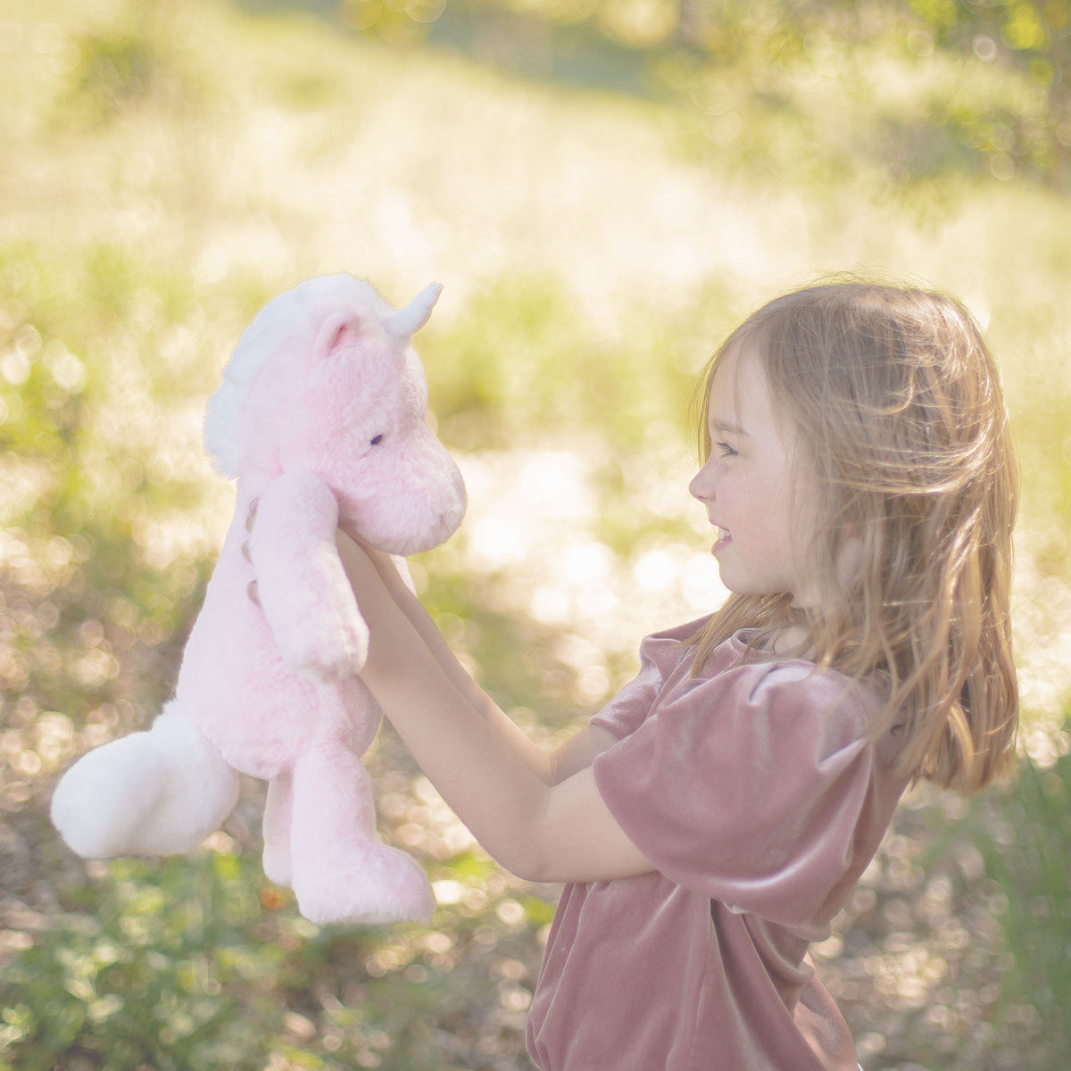 World's Softest Plush - Large Lushee - Unity Rose Pink Unicorn Lushee ...