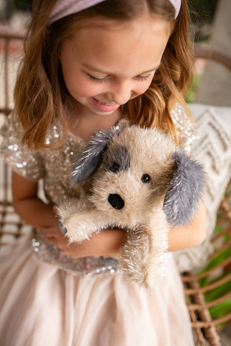 Shimmers - 8” to 10” Puppy (Soft Shiny Silver Thread Plushies ...