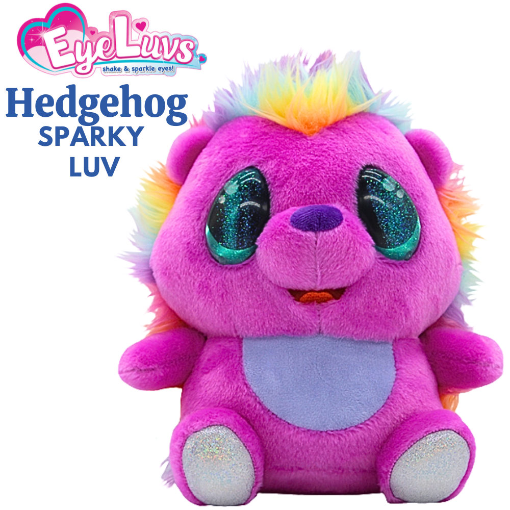 Eyeluvs Series 2, Shake & Sparkle! Eyeluvs Pink Large 8" HEDGEHOG Plush ...