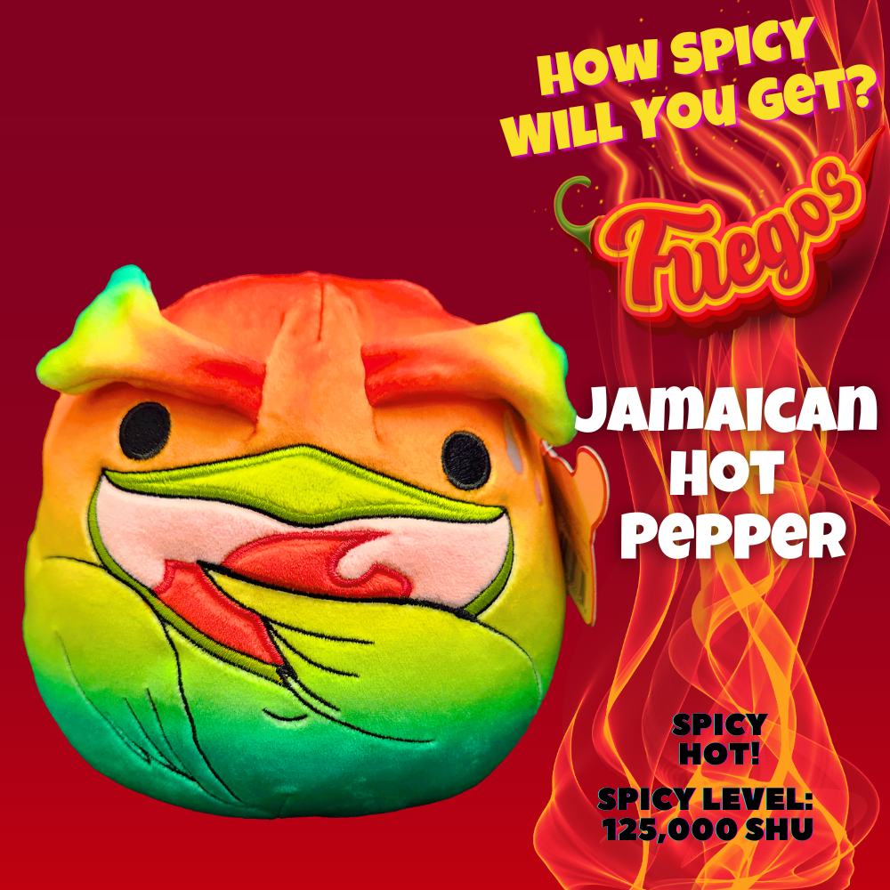 Fuegos Spicy-Themed Pepper Plush 6 inch: Jamaican Hot Pepper (Spicy ho ...