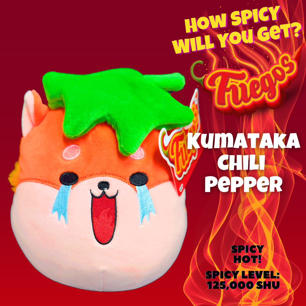 Fuegos Spicy-Themed Pepper Plush 6 inch: Kumataka Chili Pepper (Spicy ...