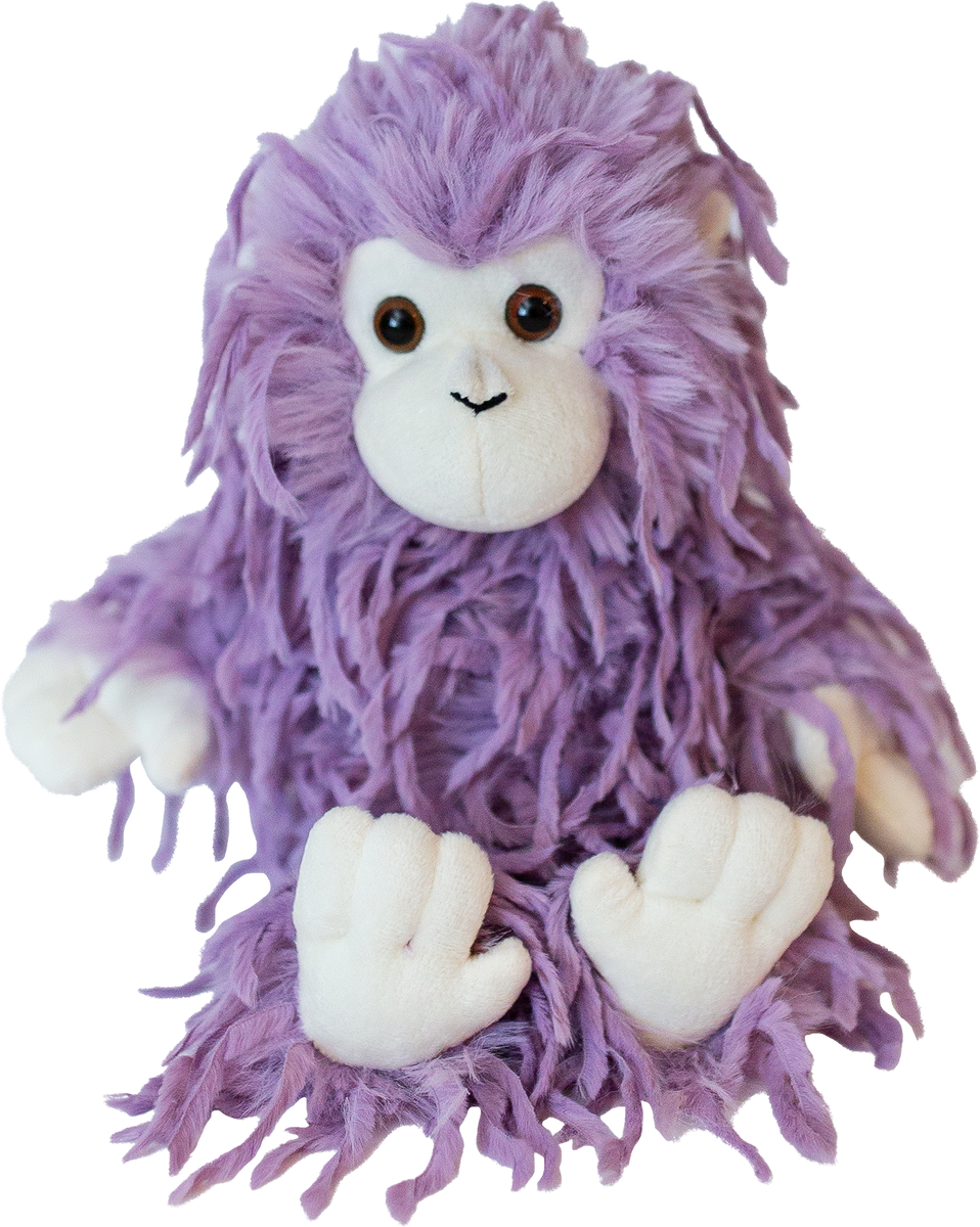 Feathers - Lilac Monkey 10” Height – Beverly Hills Teddy Bear Company